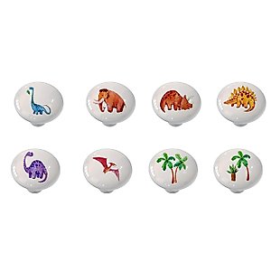 Gotham Decor Set of 8 Land of The Dinosaurs Drawer Knobs