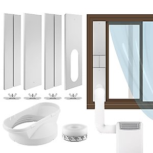 Park Sung Portable Air Conditioner Window Seal Plates Kit for Exhuast Hose Couplers of 5.1''/130 mm, Compatible with 43cm -120cm/ 16.9 inches- 47.2'' Length Horizontal or Vertical Windows,3 X Boards