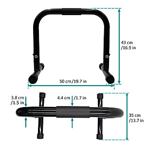 PULLUP & DIP Fitness Parallettes, Medium Parallette Bars For Calisthenics, Crossfit & Gymnastics, Handstand Bars With Extra Wide Handle & No Wobbling
