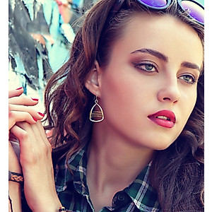 SPUNKYsoul Silver with Gold Wire Copper Toned Handmade Wire Wrap Teardrop Earrings