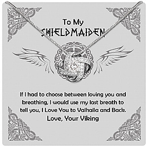 Shieldmaiden Necklace, Viking Jewelry For Women, Last Minutes Gifts For Her, Wife, Future-Wife, Soulmate, Girlfriends, Fiance From Him Husband, Boyfriends On Mother's Day, Birthday, Anniversary