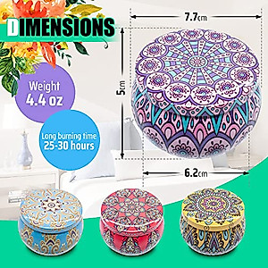 Scented Candles Gift Set - Made of Natural Soy - Luxuriously Designed Tin - Eco-Friendly - Stress Relief Candles - Gift Idea for Women, Weddings, Party, Birthdays, Anniversary- Set of Four