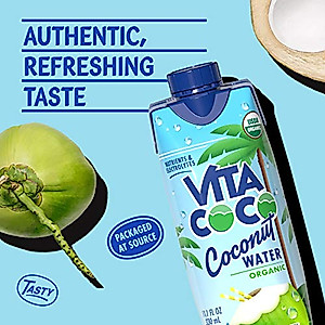 Vita Coco Coconut Water, Pure Organic | Refreshing Coconut Taste | Natural Electrolytes | Vital Nutrients | 11.1 Oz (Pack Of 12)