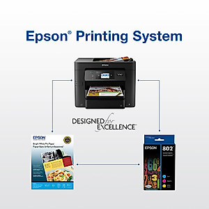 EPSON T802 DURABrite Ultra -Ink Standard Capacity Color Combo Pack (T802520-S) for select Epson WorkForce Pro Printers