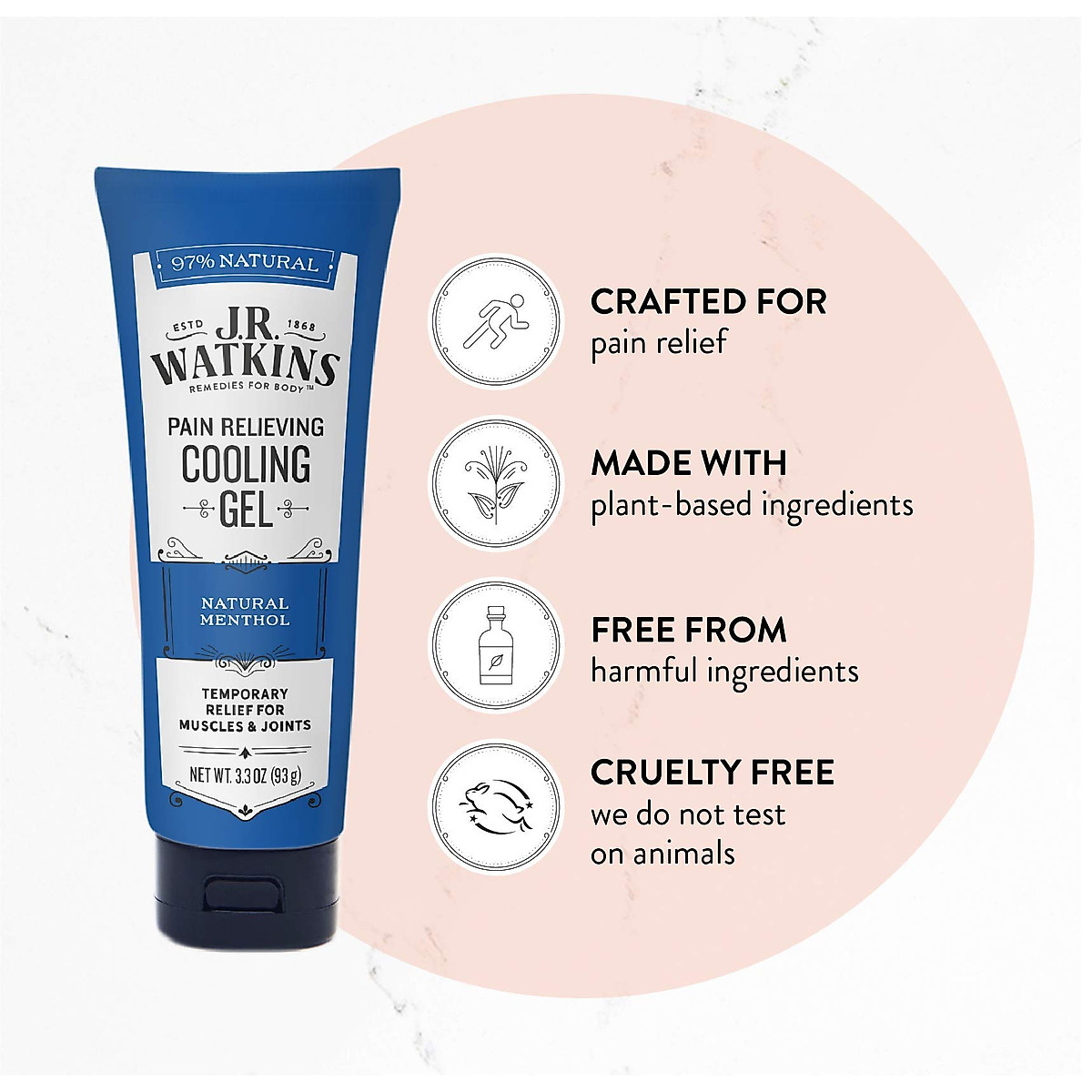 J.R. Watkins Muscle Cooling Gel 3.3 Oz