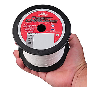 Berkley ProSpec® Chrome Premium Hollow Braid Superline, White, 130lb | 58.9kg, 500yd | 457m Fishing Line, Suitable for Saltwater Environments