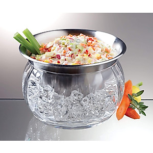 Prodyne Iced Dip-On-Ice Stainless-Steel Serving Bowl 22oz