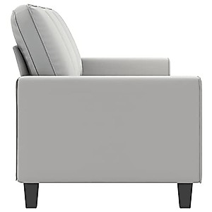 vidaXL 3-Seater Sofa Light Gray 82.7" Microfiber Fabric