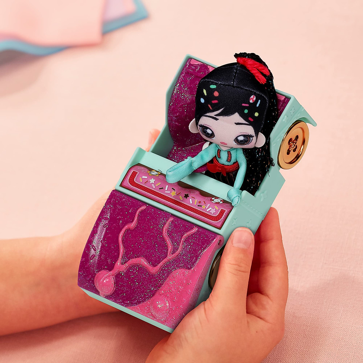 SWEET SEAMS Disney 6" Soft Rag Doll Pack – 1pc Toy | Vanellope Doll and Car Playset