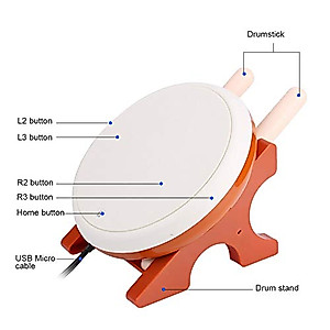 Mxzzand Game Drum Lightweight Plug and Play for