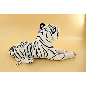 JESONN Realistic Stuffed Animals Soft Plush Toy Tiger Beige for Kids Birthday Gifts,13.5" or 35CM,1PC