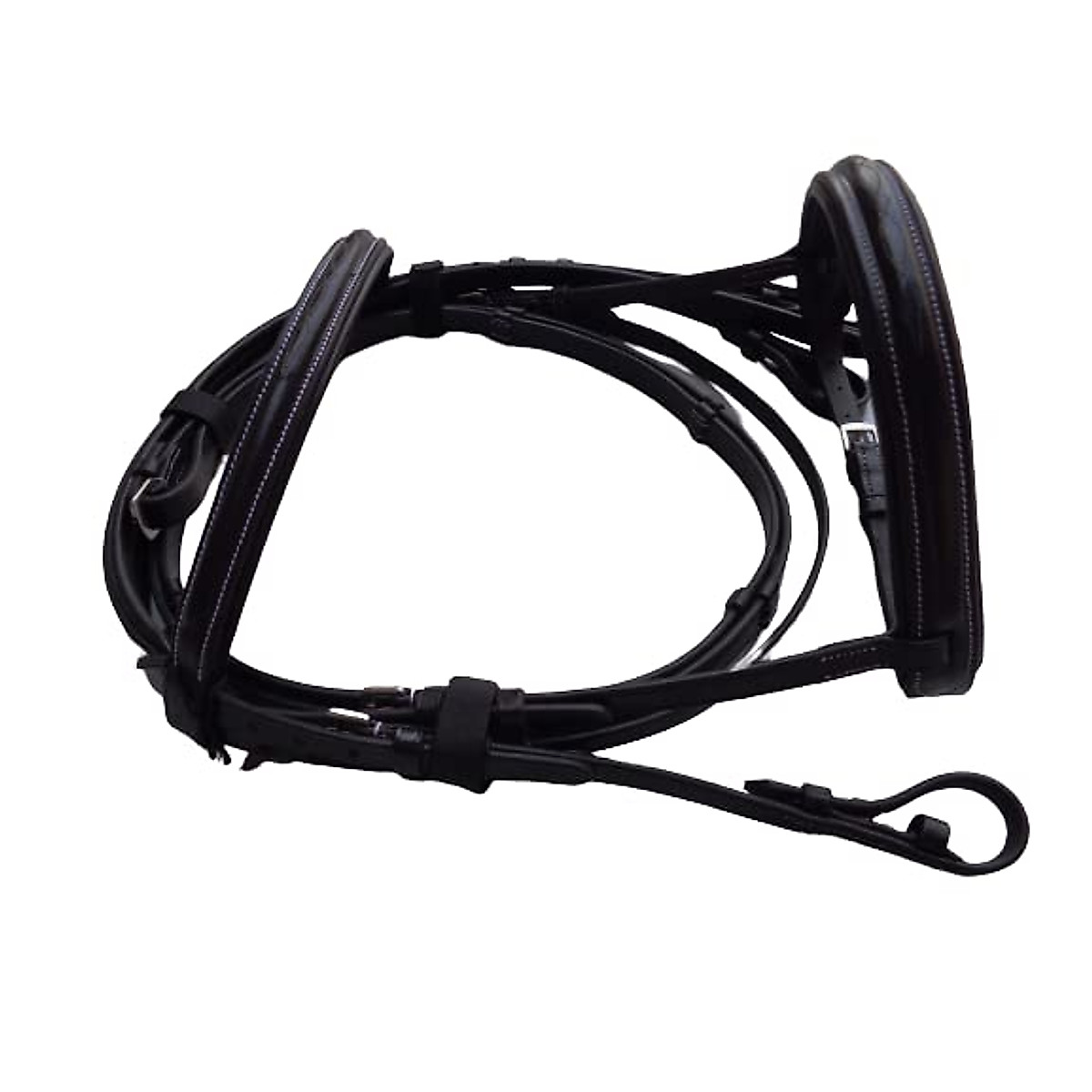 Black Leather Horse Bridle - Plain Hunter Bridle for Horses - COB Size