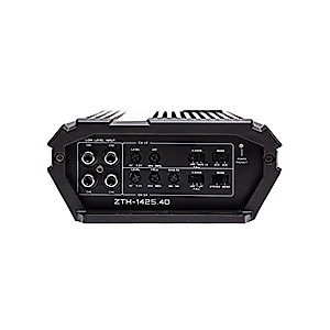 Hifonics ZTH-1425.4D Zeus Theta Compact Full Range 4 Channel Car Audio Amplifier (Silver) – Class D Amp, 1400-Watt, Onboard Electronic Crossover, Built-in Bass Control, Bridgeable