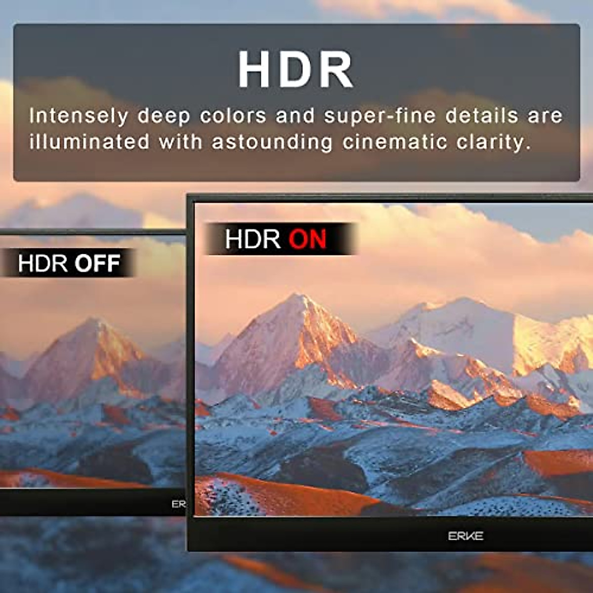 ERKE Portable Monitor USB C Monitor for Laptop 15.6 inch 1080P FHD HDR Computer Second