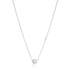 Dogeared "Circle" Sterling Silver Cirlce Charm Necklace, 16"+2" Extender