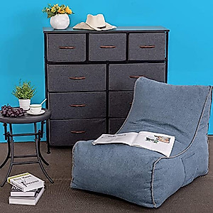 Sundale Floor Lazy Sofa Recliner, Soft and Comfortable Video TV Chair, Thick Padded Lounge for Meditation, Reading, Gaming(Navy)