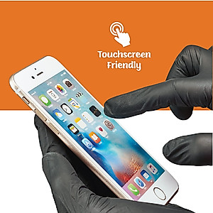 Care Plus Medical Exam Nitrile Gloves Small Black, Latex Free Powder Free, Non Sterile Exam, Food Safe, Mechanic, 100 Count