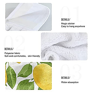 Hanging Kitchen Towel Lemon Absorbent Soft Hand Towel Hanging Tie Towels, 2 Pack