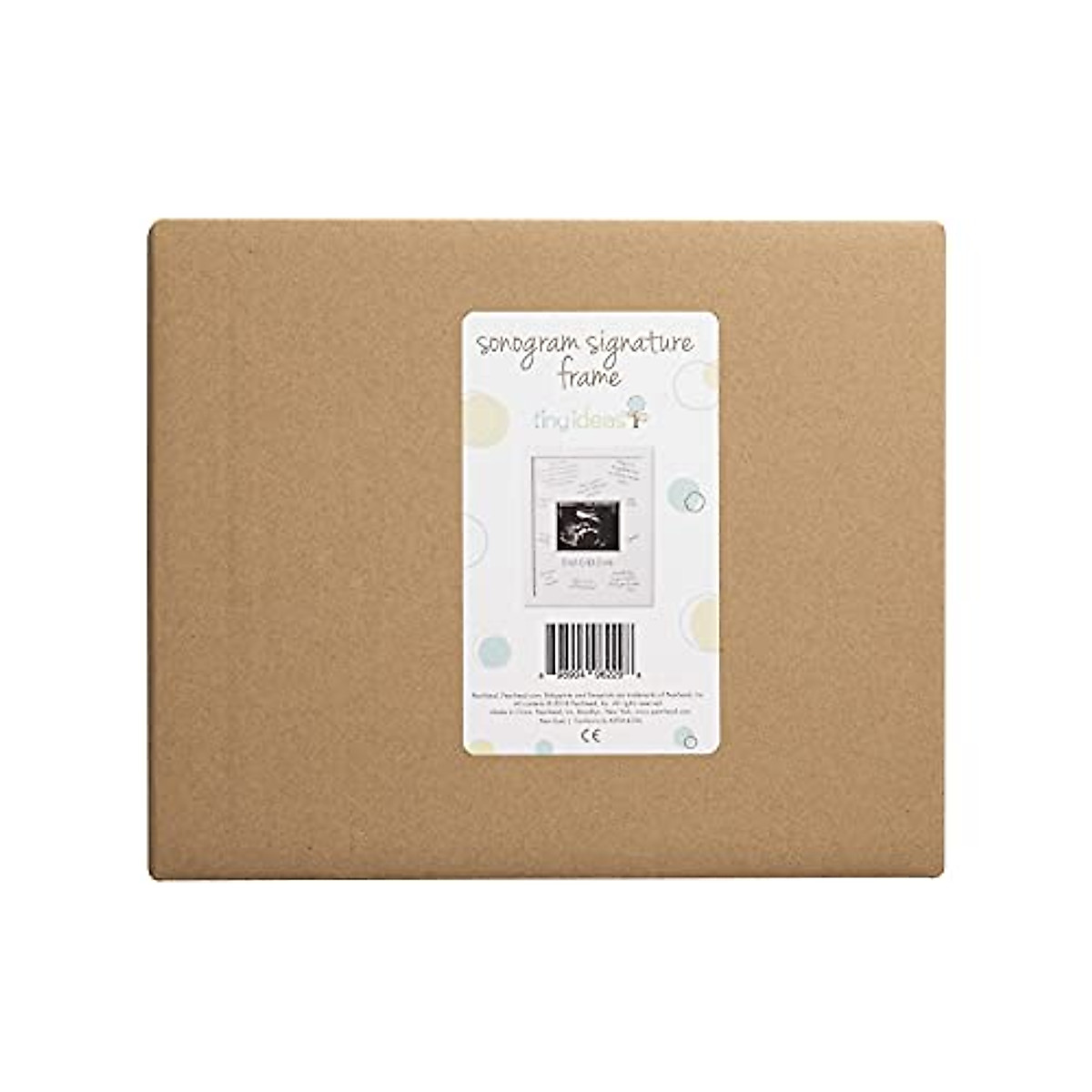 Tiny Ideas Sonogram Signature Frame Guest Book, Perfect for Any Baby Registry, Marker Included for Guests to Leave Well-Wishes, Great for Celebrating Baby Showers or Birthdays, White