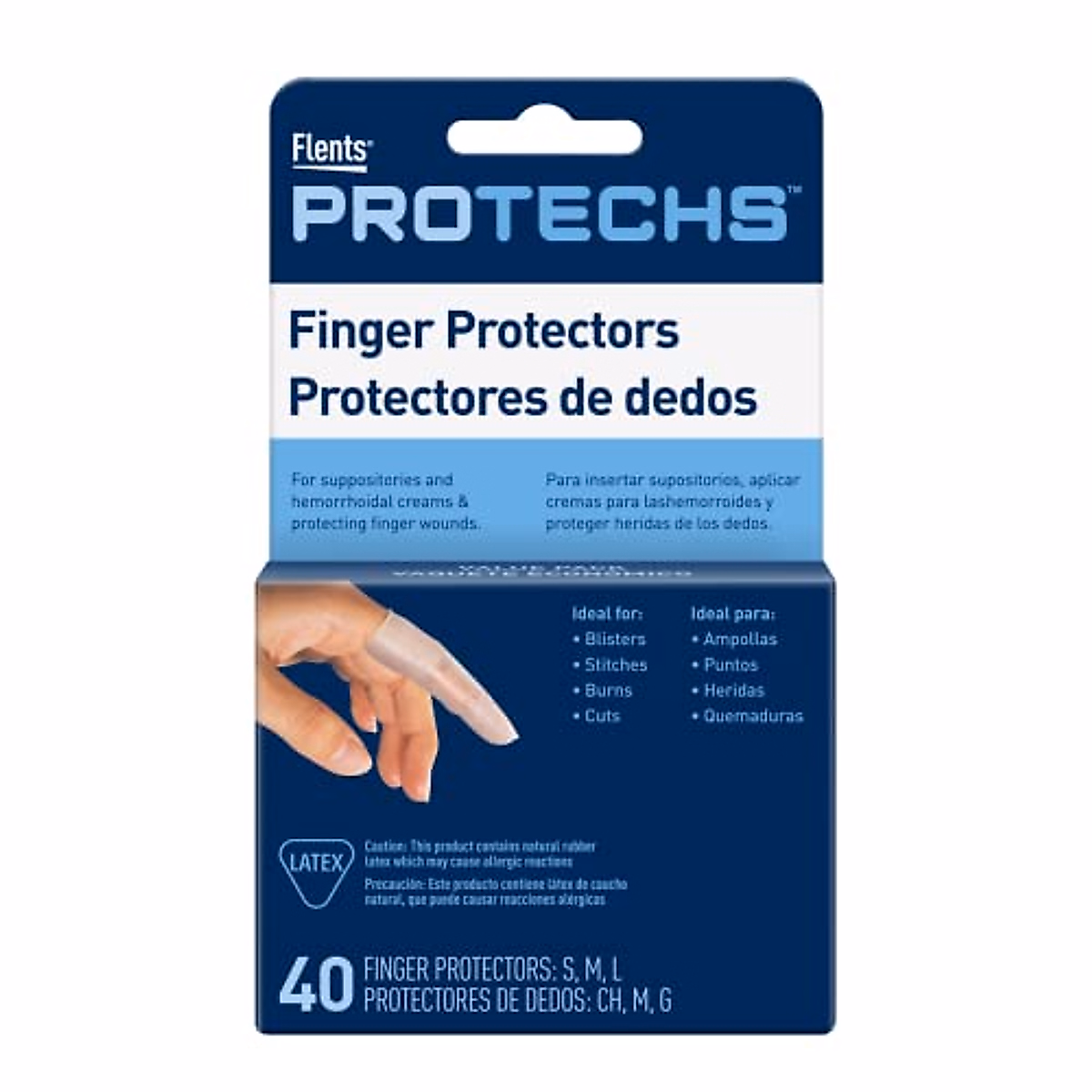 Acu-Life Finger Cots: 40 Count Rubber Protection for Wounds