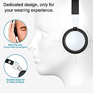 LUYANhapy9 Gaming Headphone，Wired Foldable 3.5mm HiFi Audio Bass Headset Stereo Surround Noise Cancelling Over Ear for Phone/Tablet White One Size