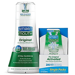 SmartMouth Original Activated Mouthwash & Single Packs, Travel Mouthwash, Fresh Mint