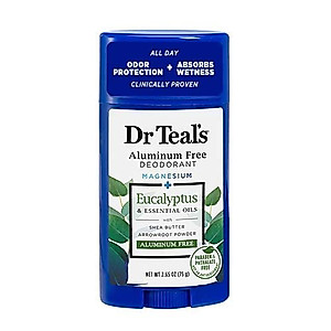 Dr. Teals Eucalyptus Deodorant Gift Set (2 Pack, 2.65oz Ea.) - Eucalyptus Essential Oils with Shea Butter & Arrowroot Powder - Aluminum, Paraben, & Phthalate Free - Dermatologist Tested