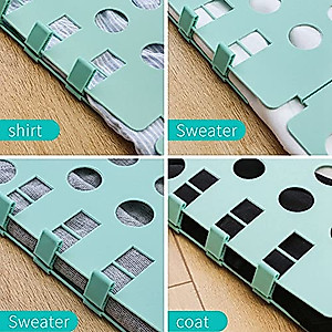 MinLia Portable Plastic Clothes Folding Board Shirt T-Shirt Pants Sweater Closet Clothes Folding Board Clothing Folder Bender(Grey)