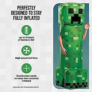 Disguise Minecraft Creeper Inflatable Costume , Green