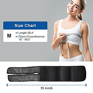Rib Brace Chest Belt for Men and Women, Breathable Rib Chest Support Brace Dislocated Ribs Postoperation Belt for Rib Muscle Injuries, Bruised Ribs or Rib