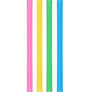 Jumbo Smoothie Straws Extra Wide - Individually Wrapped 100 Pack, BPA Free Milkshake Straw 0.47" Multi Colored Large Disposable For Boba Tea, Extra Durable Thick Restaurant Quality - by DuraHome