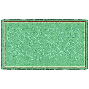 Brumlow MILLS Pineapple Fruit Home Decor Area Rug for Kitchen, Dining, Living Room, Bedroom or Doorway Mat, 20" x 34", Green