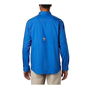 Columbia Men's Low Drag Offshore Short Sleeve Shirt, UPF 40 Protection, Moisture Wicking Fabric, Vivid Blue, X-Large