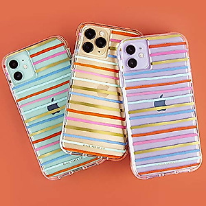 RIFLE PAPER CO. iPhone 11 Pro Max Case - Gold Foil Accents - 6.5 - Happy Stripes