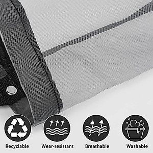 Plastic Bag Holder 2 Packs Mesh Hanging Storage Dispensers Foldable Breathable Washable Hanging Mesh Garbage Bag Organizer for Kitchen Plastic Bag Storage