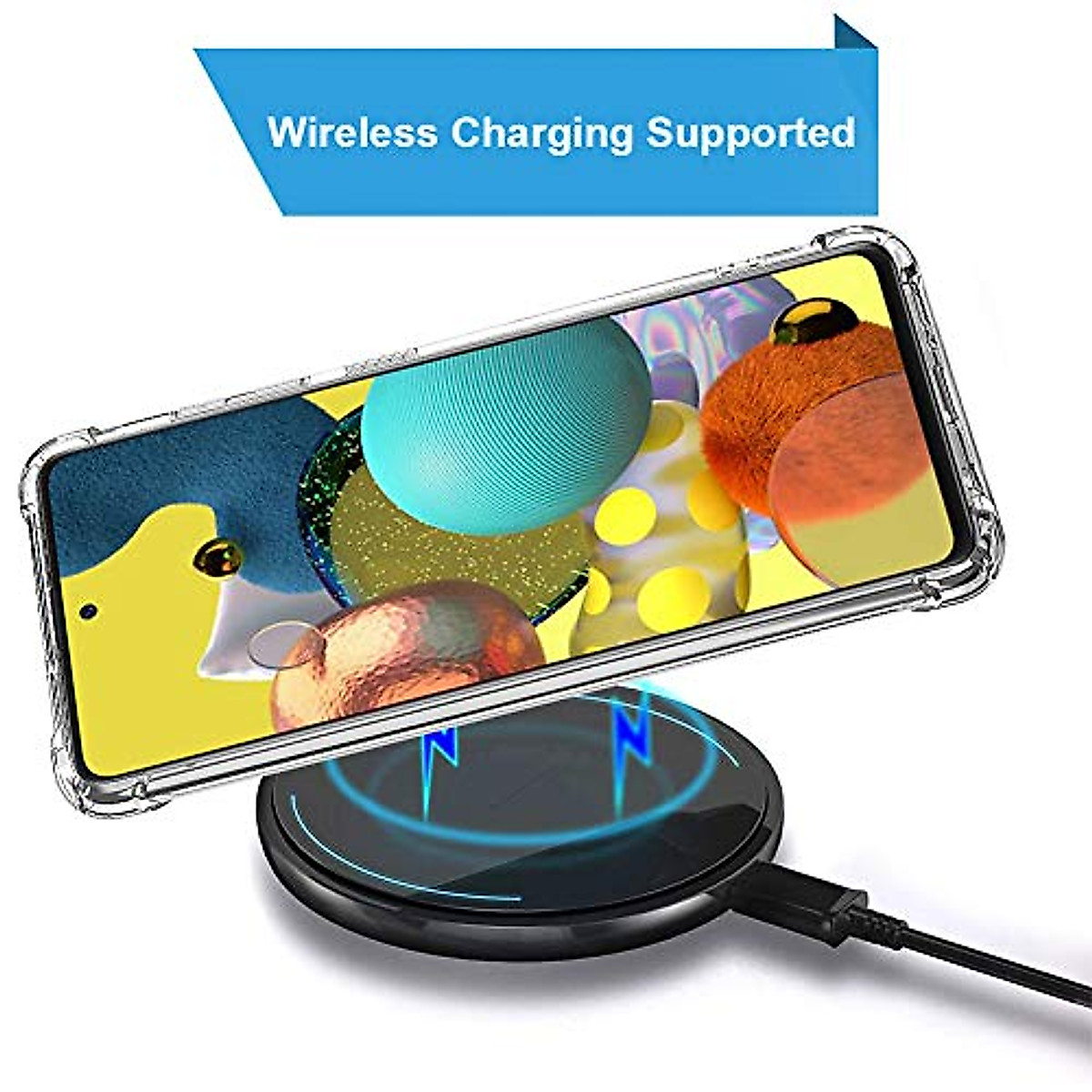 KANGHAR for Samsung Galaxy A51 5G Black Leopard Cute Pattern Shockproof Clear Four Corners Cushion Durable Hard PC + Soft TPU Bumper Anti-Scratch Full Body Protection Crystal Cover-6.5inch