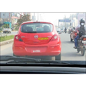 Zento Deals Caution Student Driver and Screaming Parent Car Magnet Funny New Driver Flexible Magnet 12" X 3" (1 Pack)