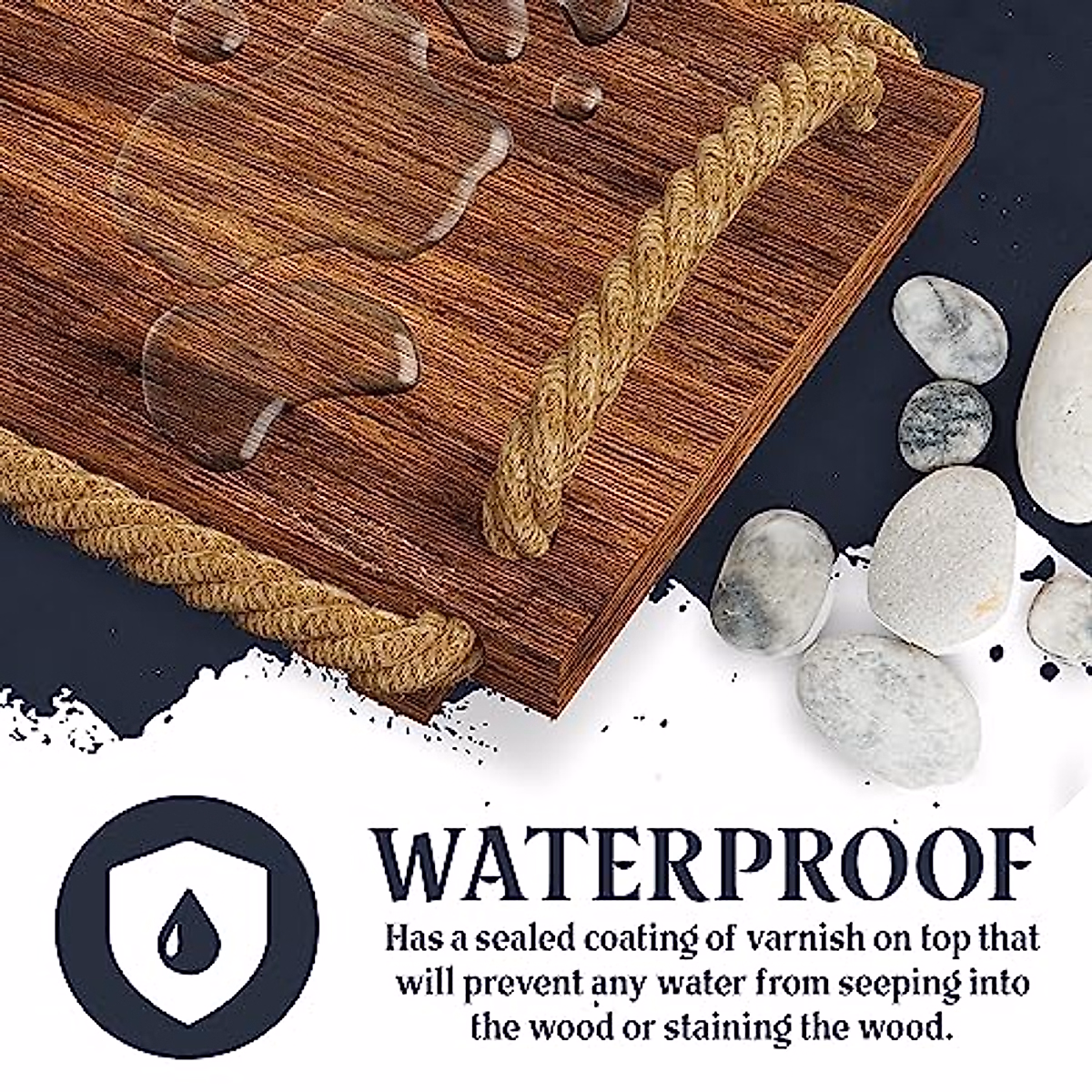 Unique America Wood Stand & Small Wooden Pedestal Stand, Wood Risers for Decor, Wooden Riser,Wood Risers for Display, Wooden Stand, Wood Pedestal Stand, Footed Tray, Soap Stand,Rectangle Wood Riser