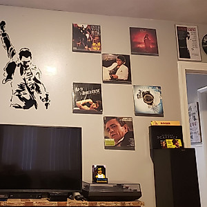 WANLIAN Vinyl Record Shelf Wall Mount 6 Pack,Clear Acrylic Album Record Holder Display Shelf,Display Your Daily Listening in Style