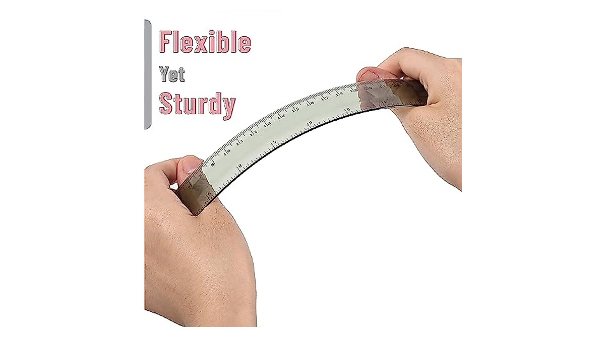 Mr. Pen 6-Pack 12-inch Clear Rulers | Vintage Colors