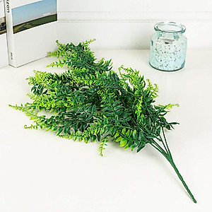 YYaaloa Fake Plants Artificial Hanging Plants 2-Pack 31.5Inch Boston Fern Fake Leaves Greeny Chain Wall Home Room Garden Wedding Garland Outside Decoration Patio Decor (2-Pack Boston Fern)