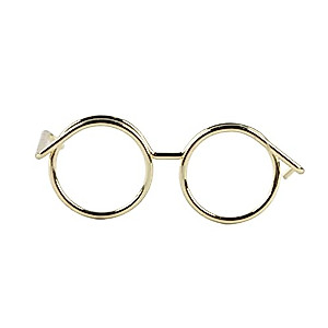 Paper Clip, 10Pcs Metal Rose Golden Small Eyeglass Shape Bookmark for Fixing Card Book File for Office Home School Supplies