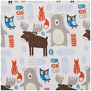 Trend Lab 100% Cotton Scandi Forest Deluxe Flannel Fitted Crib Sheet, 28x52 Inch (Pack of 1)