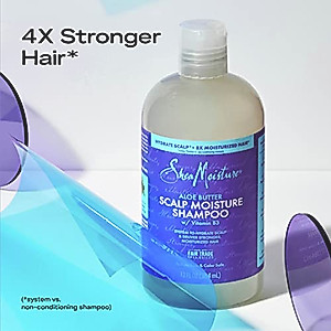SheaMoisture Scalp Moisture Shampoo Aloe Butter & Vitamin B3 Hair Care with a Boost of Hydration To Hydrate Scalp + Moisturized Hair 13 oz