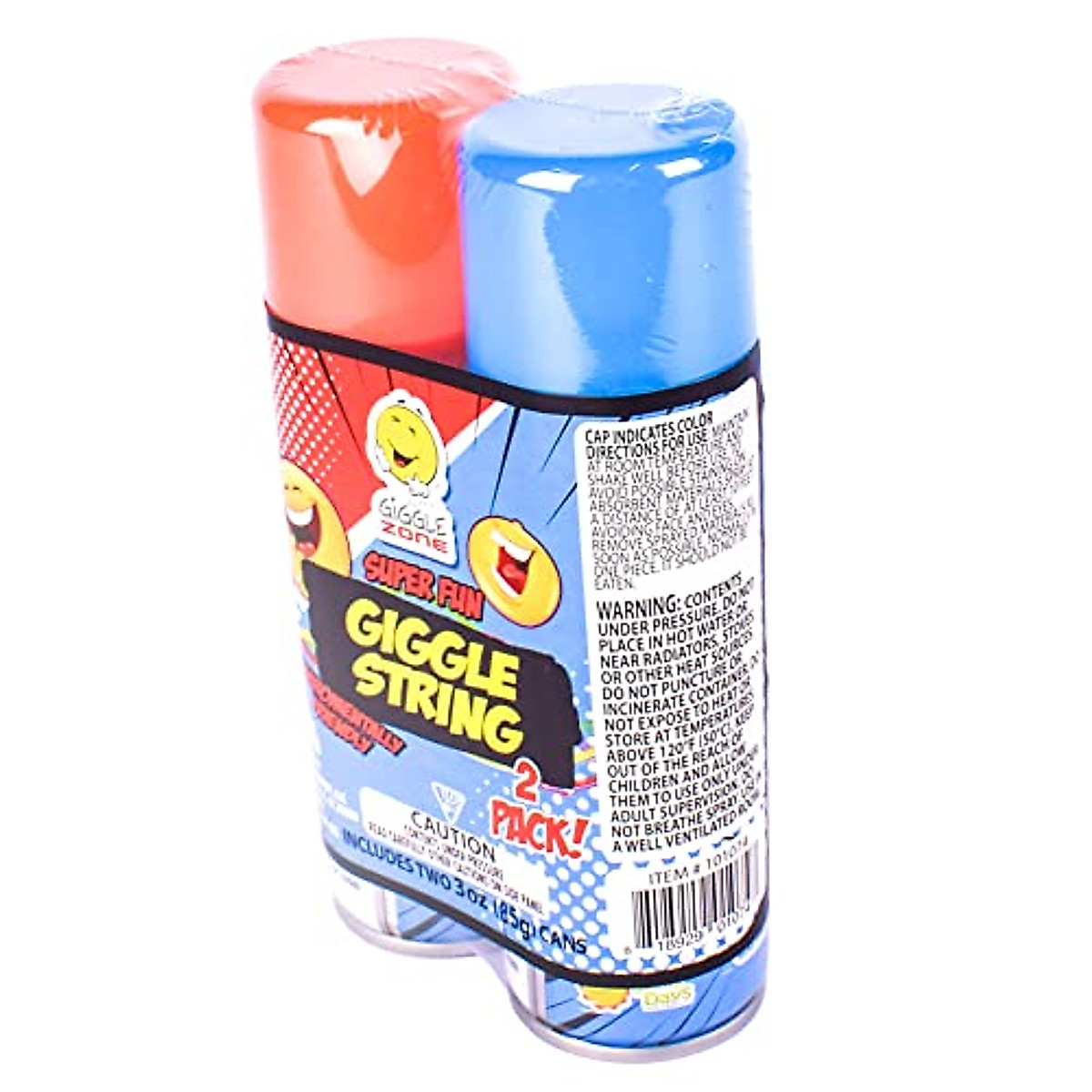 Sunny Days Entertainment Giggle String 2-Pack 3 oz. | Bright Colored Celebration Silly Streamers | Non-Toxic Party Favor for Kids and Adults | Colors May Vary