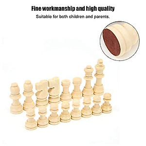 Child Chess Set, Mini Wooden Consul Chess Pieces Chess Pieces Casual Toy for Children