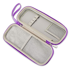 Caseling Hard Stethoscope Case Compatible with 3M Classic III, Lightweight II S.E, Cardiology IV Diagnostic, Includes ID Slot and Mesh Pocket for Nurse Accessories (Purple - Pu Leather)