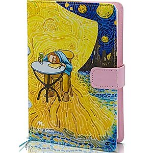 Van Gogh Notebook with Undated Calendar for 12 months, Kawaii Planner, Cute Notebook, Colorful Journals for Women, Premium Quality Paper, A5