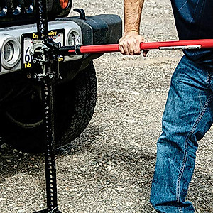 BIG RED TRA8335B Torin 33" Ratcheting Off Road Utility Farm Jack, 3 Ton (6,000 lb) Capacity, Red