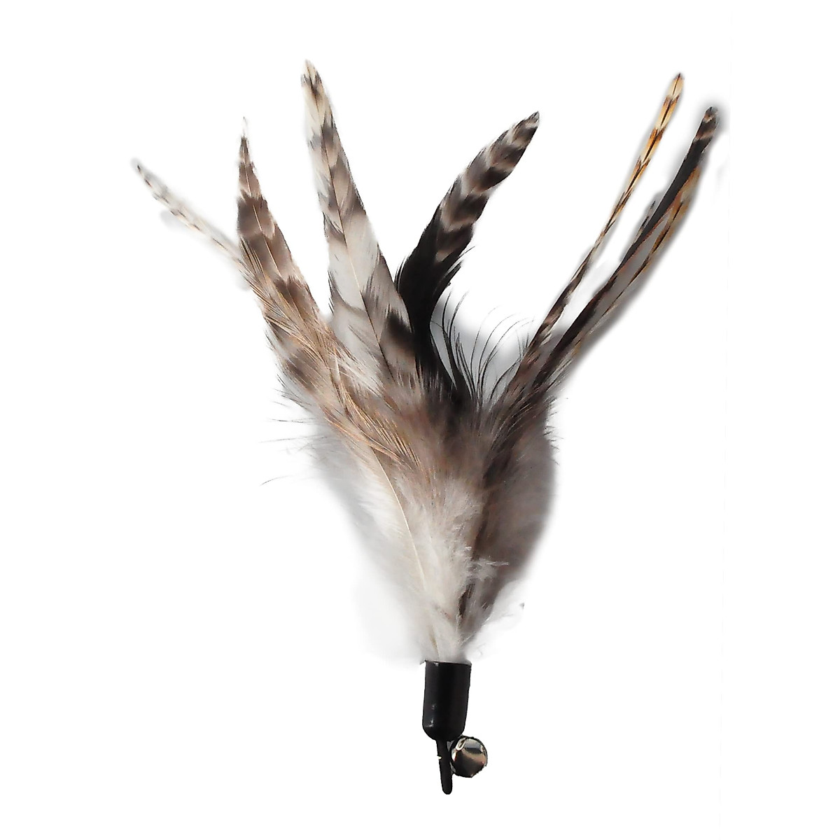 EcoCity Cat Toys - No Chemical Dyeing Cat Feather Toys for Indoor Cats - Include Cat Wand and Natural Feather Refills